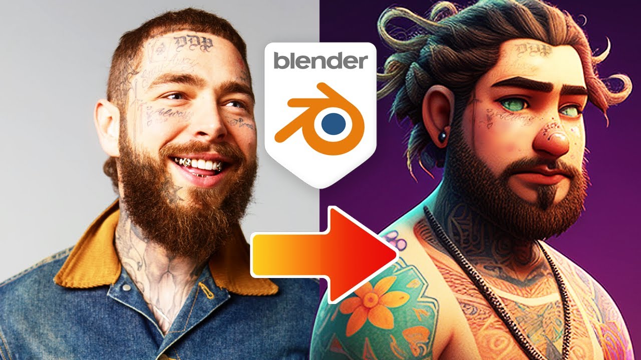 Turn Anyone Into A Modern Pixar Disney Style 3d Character W Blender Youtube