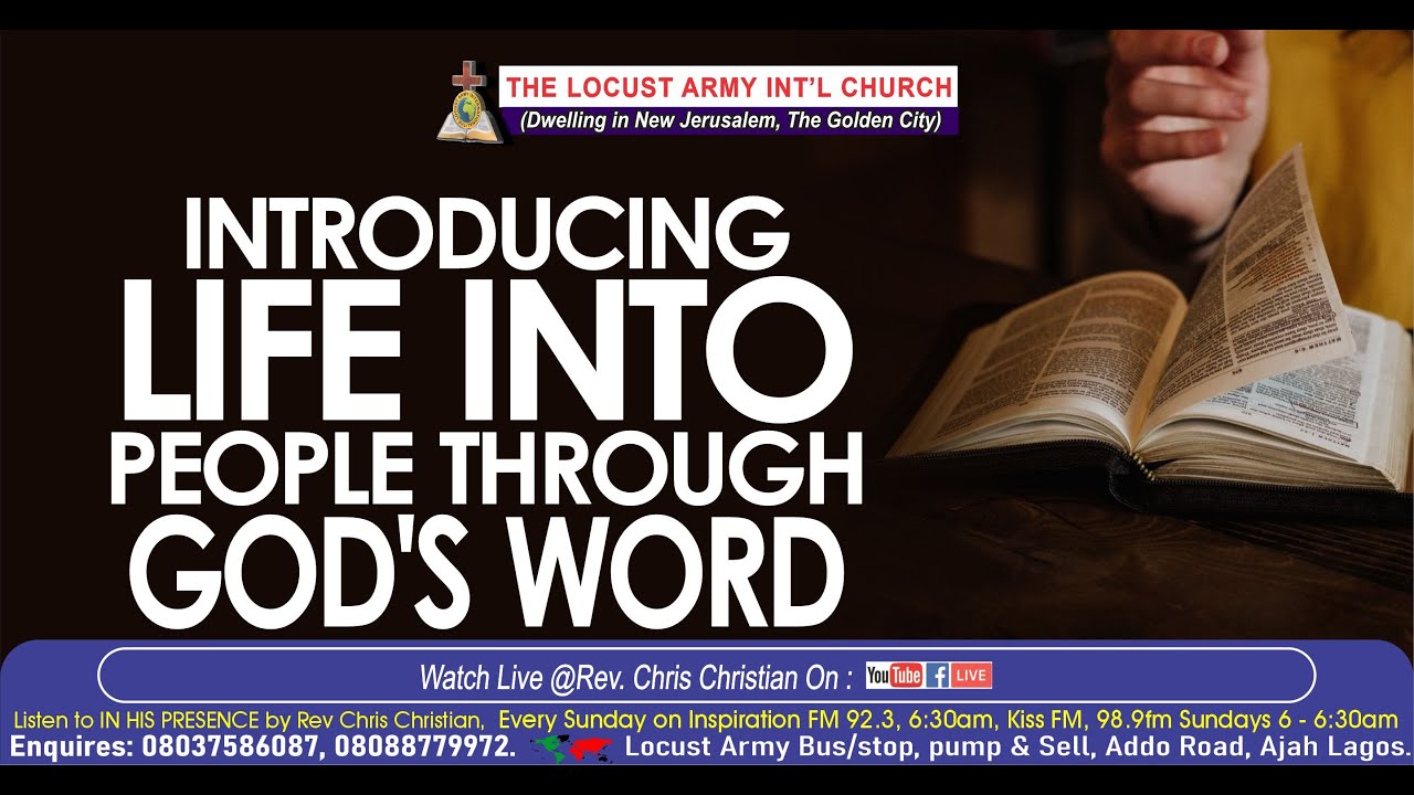 Rev Chris Christian - Introducing Life Into People Through God's Word ...