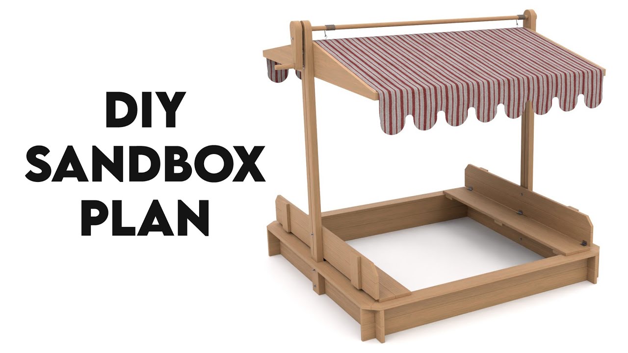 DIY Sandbox With Canopy and 2 Benches. Assembly Demonstration. - YouTube