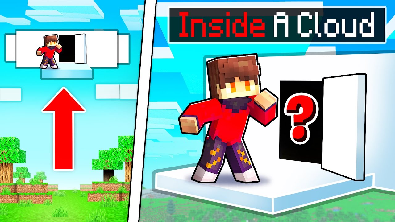 I Found a SKY BASE Inside a CLOUD in Minecraft! - YouTube