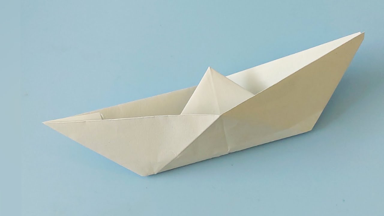 Boot falten aus Papier | Papierboot falten | Origami Schiff falten DIY ...