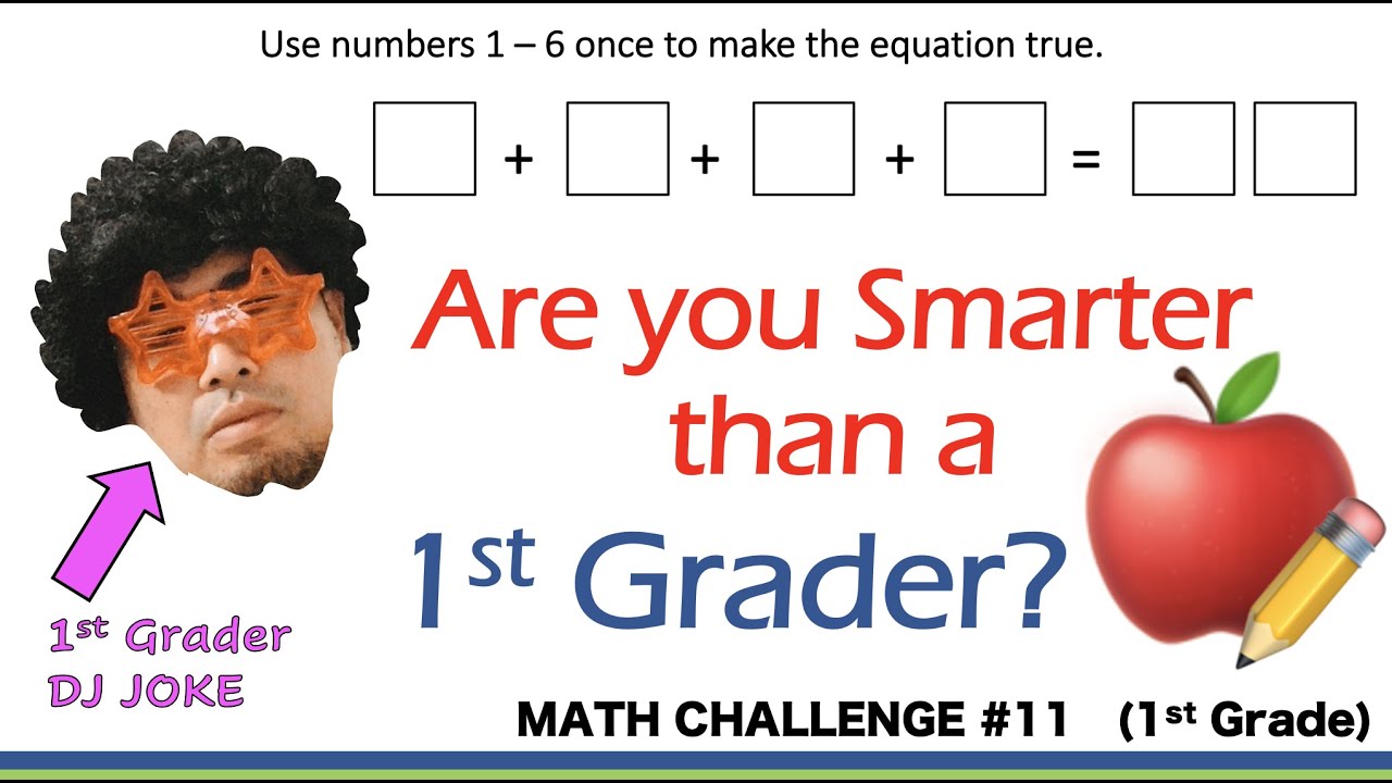 [Math Challenge #11] 1st Grade Addition RAP LESSON - DJ JoKE - YouTube