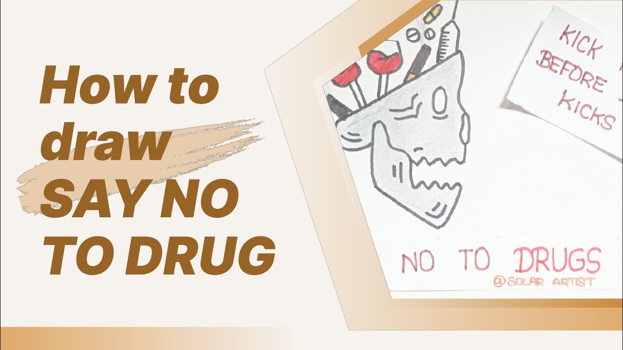 how to draw NO DRUGS @solarartist08 #nodrugart #drawing #solarartist08 ...