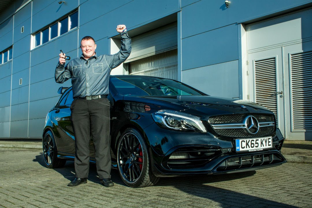 Winner Matt Edmonds Collects His Mercedes A45 AMG! - YouTube