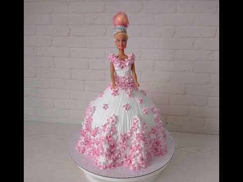 торт КУКЛА ! Сборка и украшение торта КУКЛА ! Украшение белковым кремом! DOLL CAKE ! BOLO BONECA!