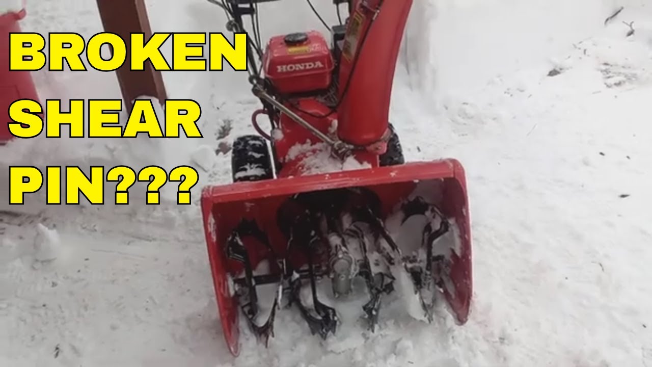 Broken Shear Pin? How To Find Out On Honda Snowblower ! - YouTube