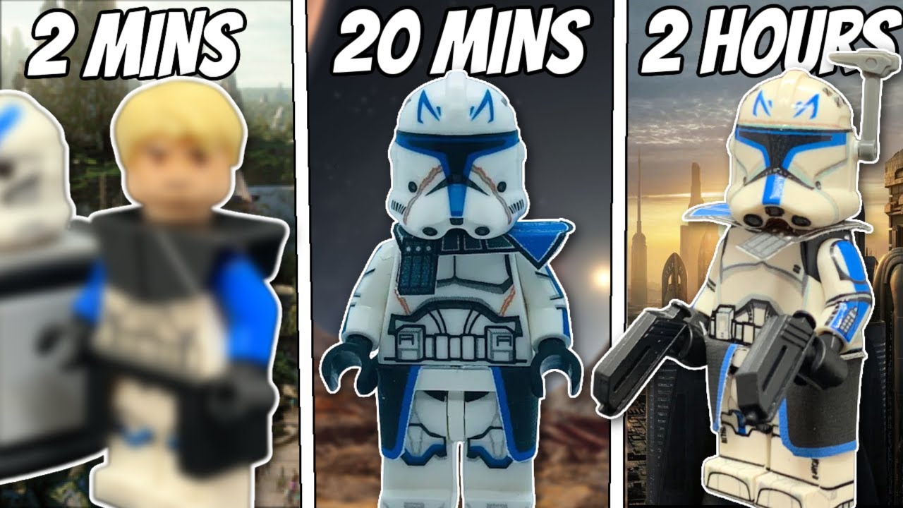I made a LEGO CAPTAIN REX in 2 minutes, 20 minutes and 2 hours! - YouTube