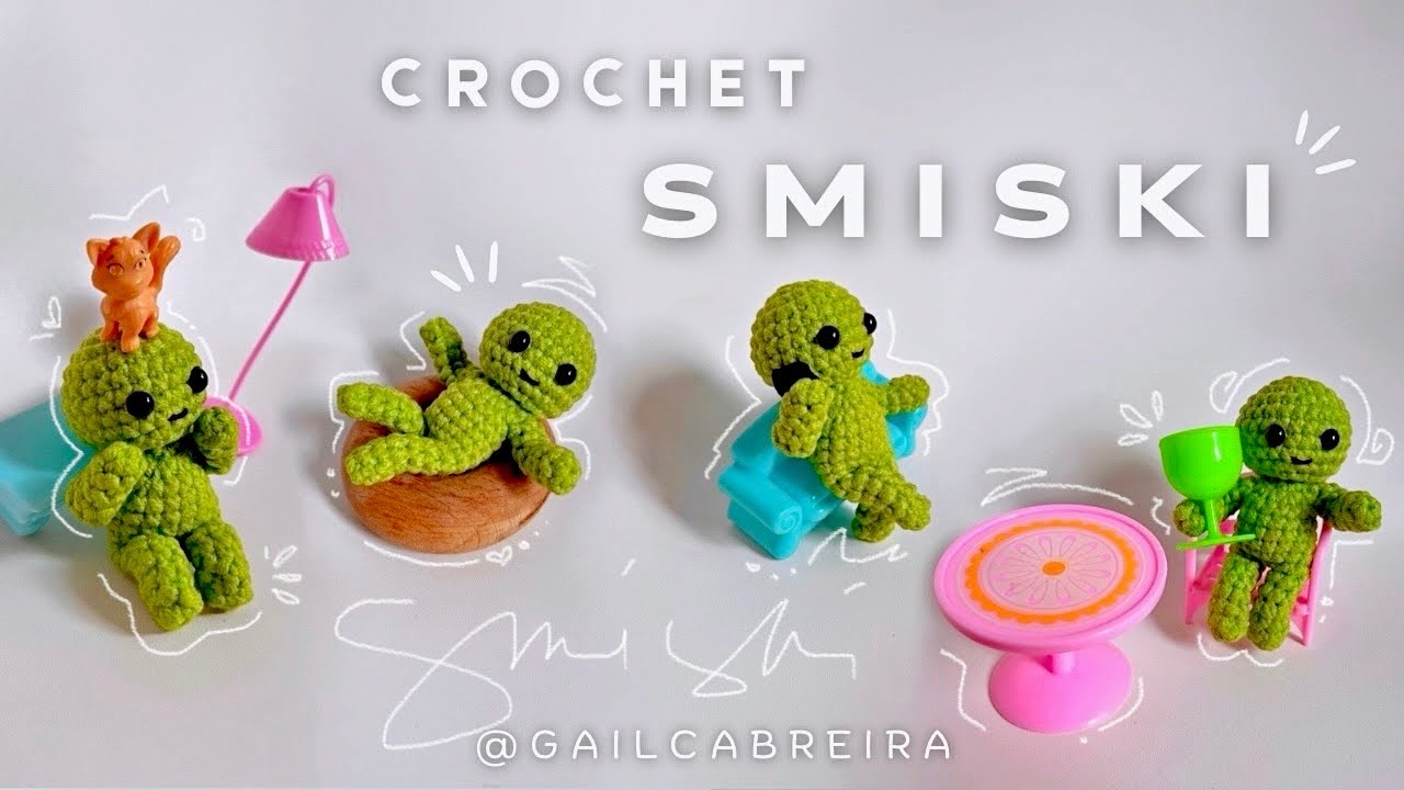 Crochet SMISKI (8cm) 💚 | Smiski Amigurumi | Crochet Doll Small Body ...