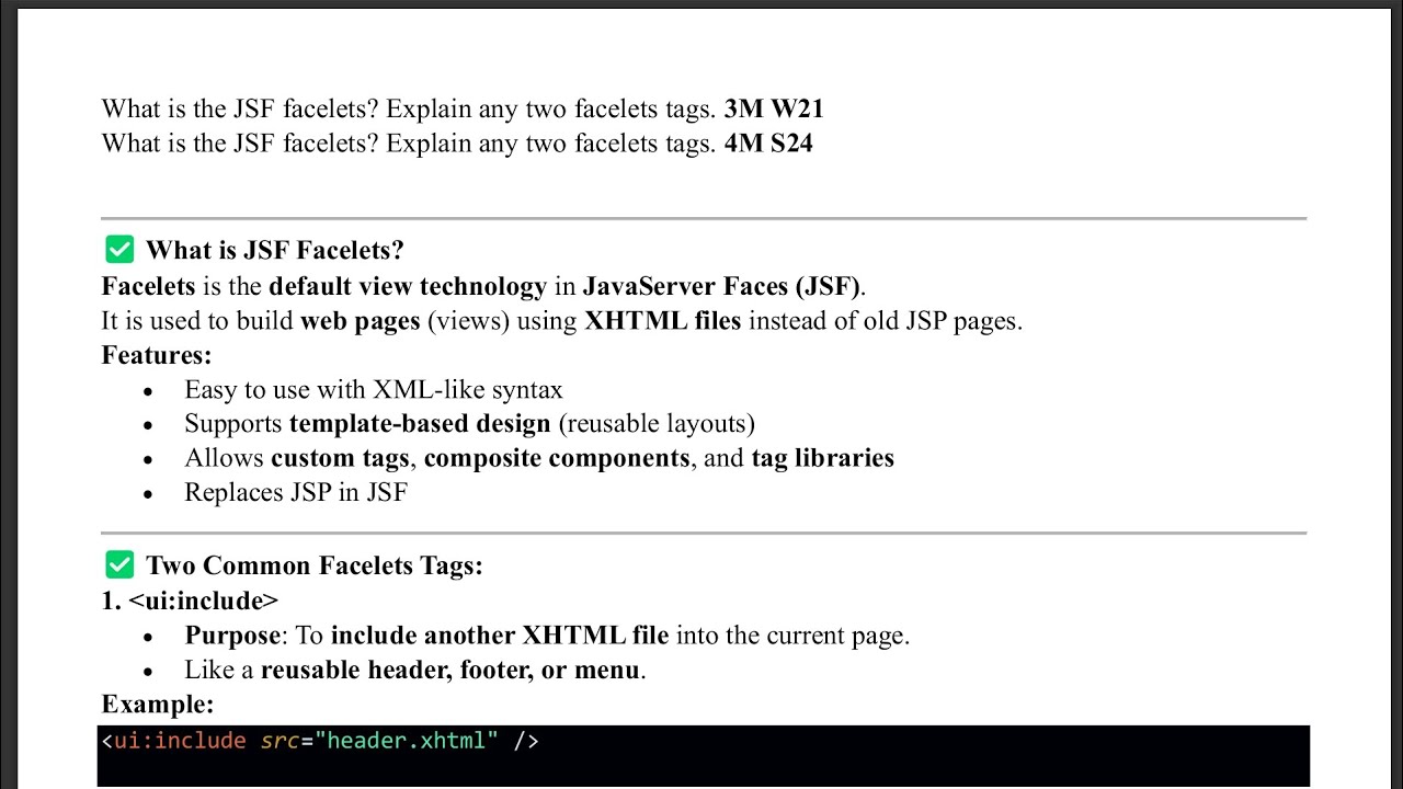 5.4 - JSF Facelets, Common Facelets Tags - AJP - YouTube
