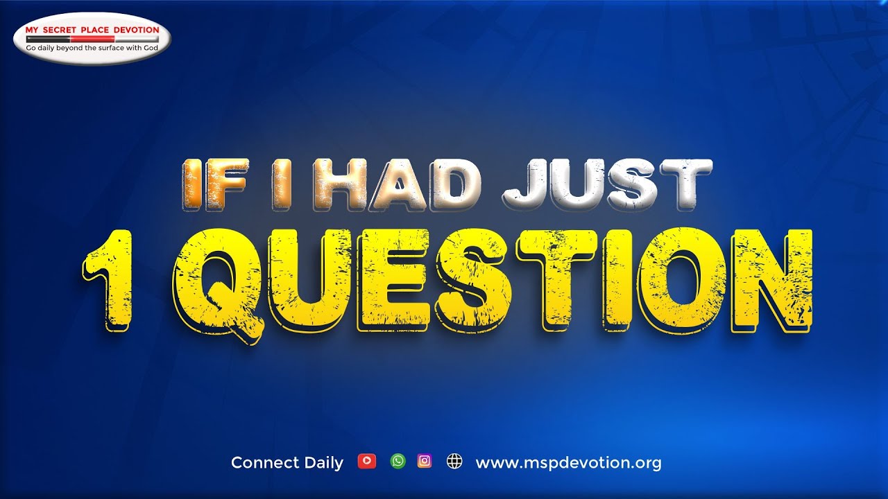 If I Had Just One Question - Rev Oyiks Alfred - YouTube