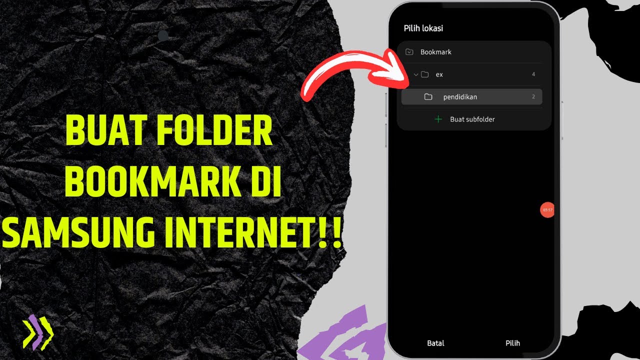 Cara Buat Folder Bookmark Di Samsung Internet - YouTube