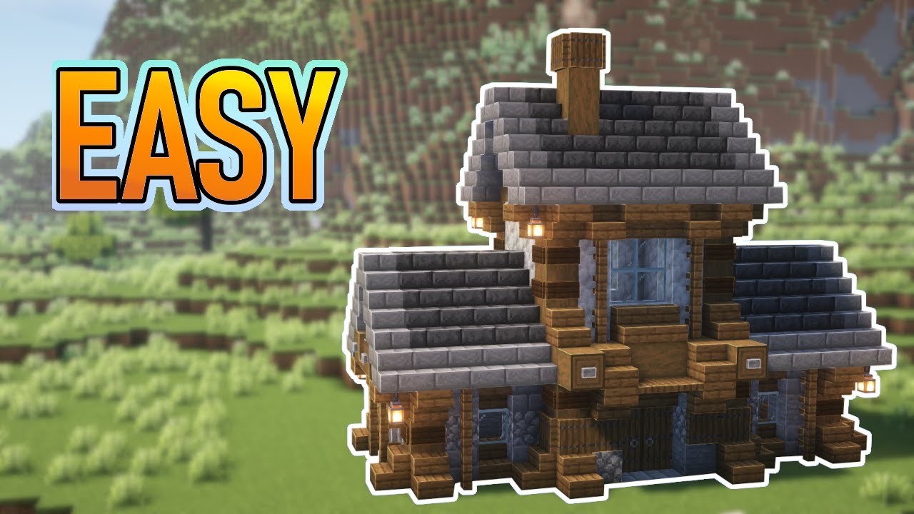 How to Build a Wooden Hut House in Minecraft | Cozy Hut Tutorial - YouTube