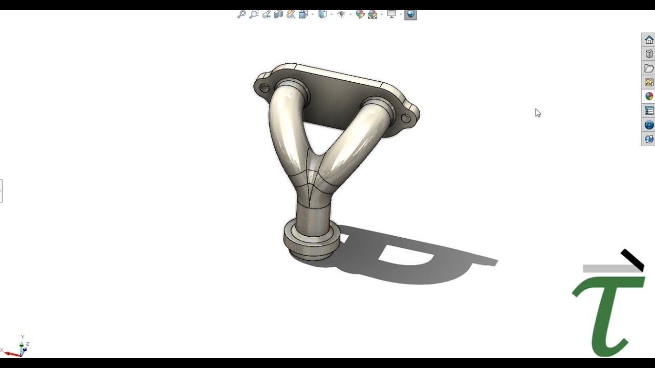 DRAWING MANIFOLD 2 SILINDER DI SOFTWARE SOLIDWORKS - YouTube
