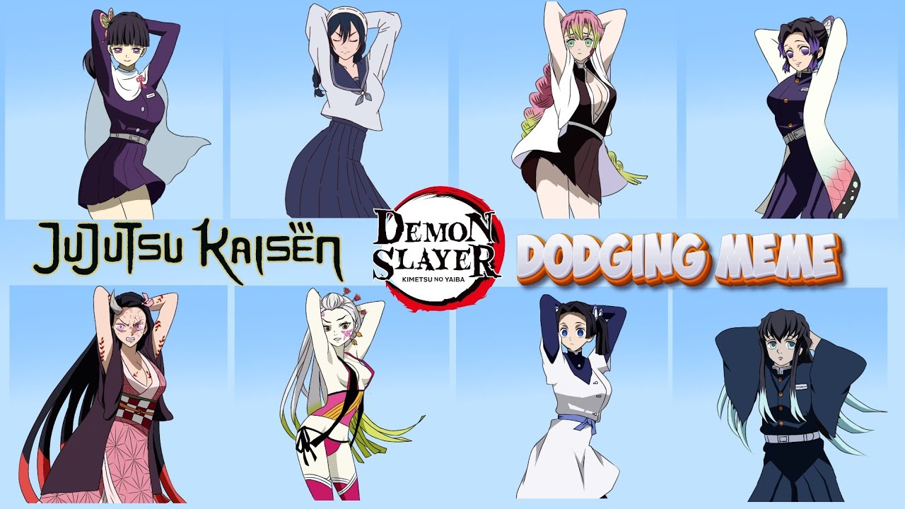 Demon slayer vs jjk zero two dodging meme complete #1 - YouTube