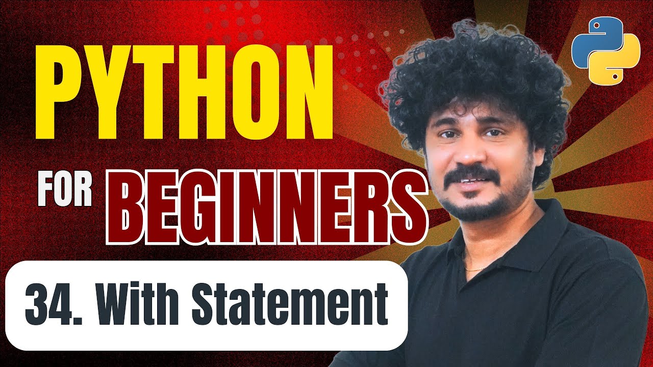 Python for Beginners | 34 With Statement in Python - YouTube