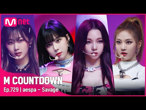 [aespa - Savage] Comeback Stage | #엠카운트다운 EP.729 | Mnet 211014 방송