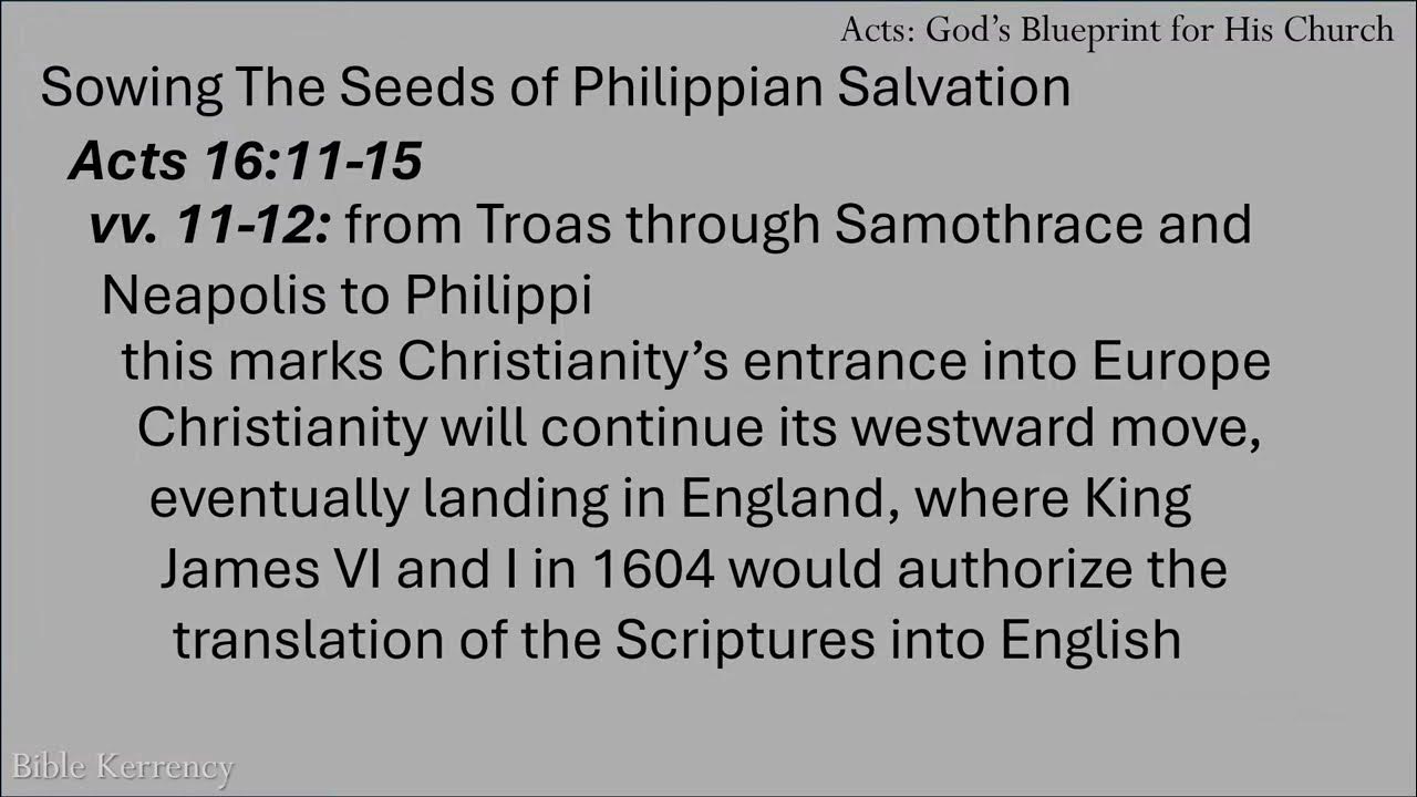 Sowing The Seeds For Philippian Salvation - YouTube