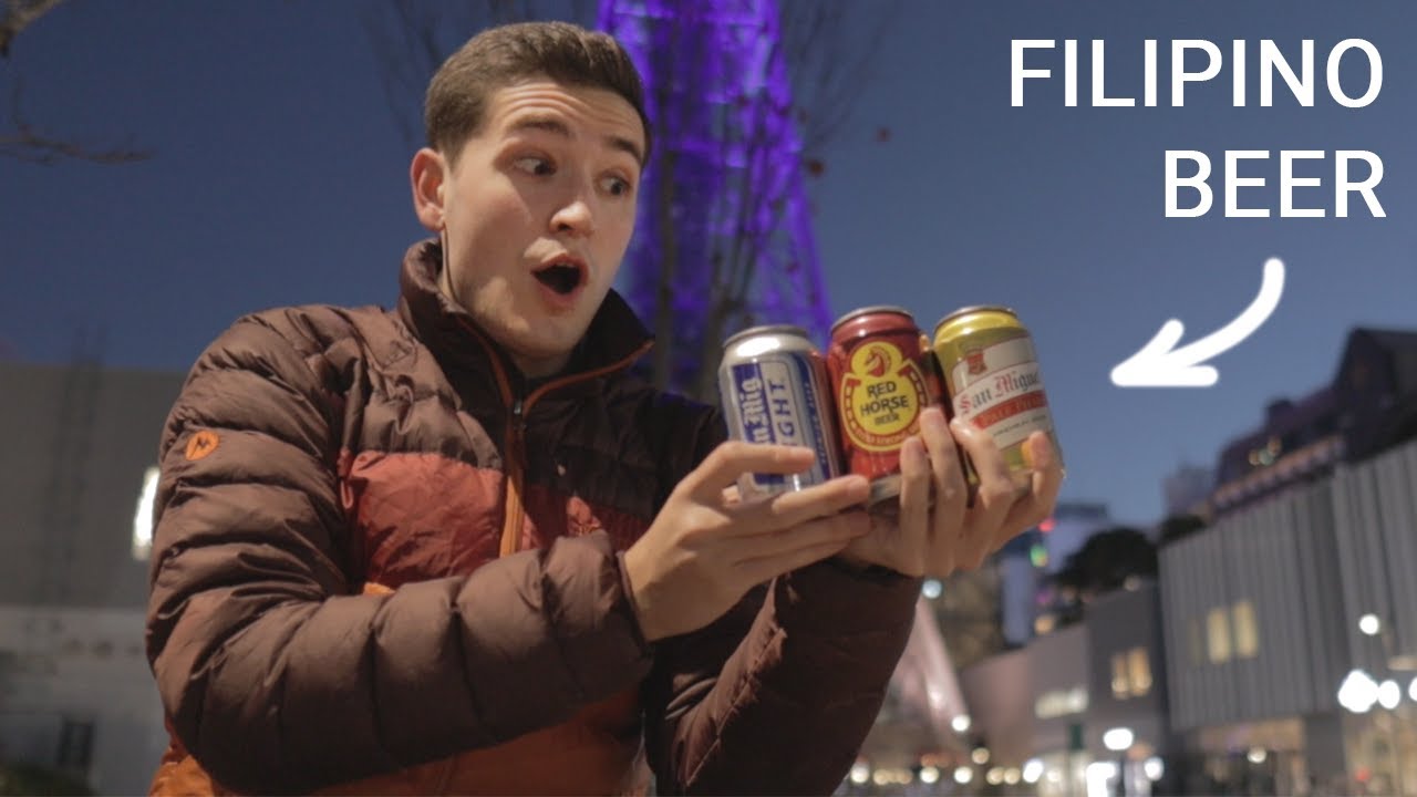 American tries FILIPINO BEER for the first time - YouTube