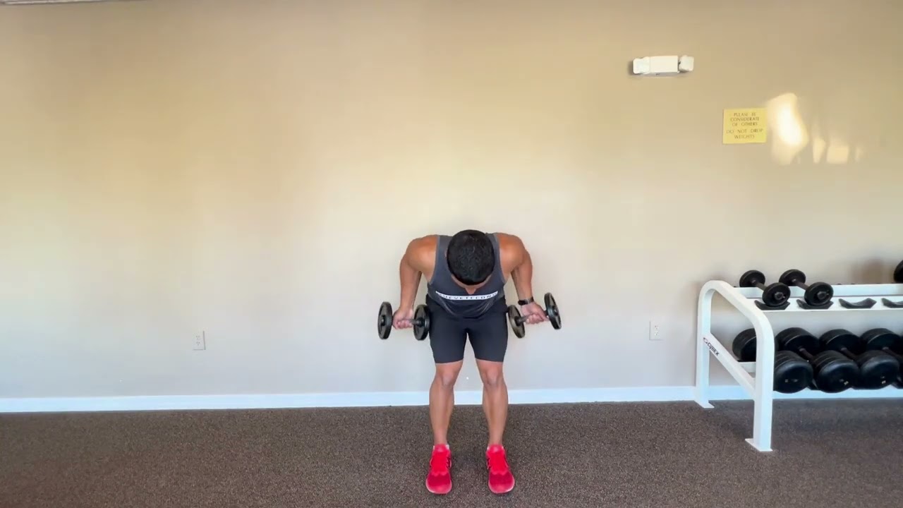 Bent over underhand DB row - YouTube