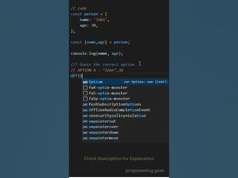 Javascript Quiz: How well do you know Destructuring in JS #programming ...