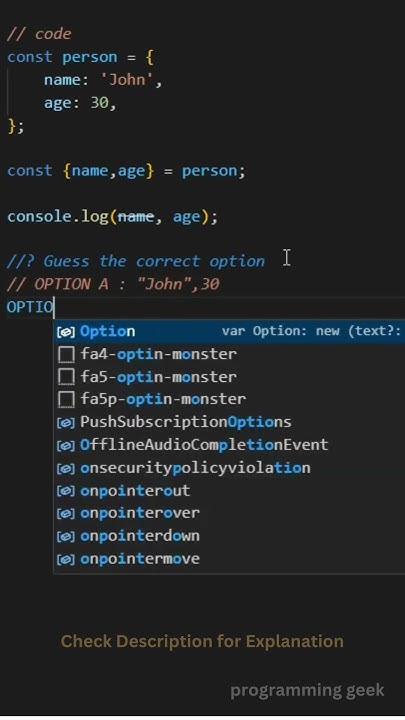 Javascript Quiz How Well Do You Know Destructuring In Js Programming Javascript Coding Quiz