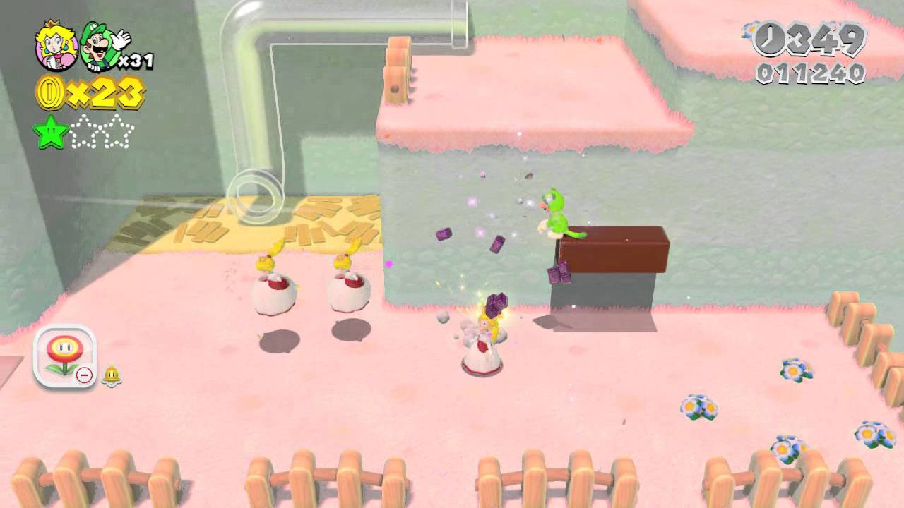 Super Mario 3D World Wii U Multiplayer Commentary 11 Double Cherry Time ...