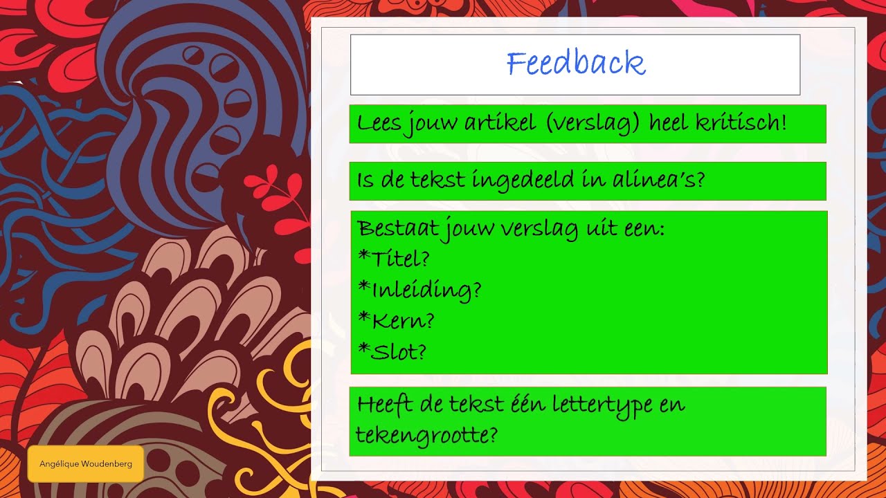 Interviewvragen en verslag interview - YouTube