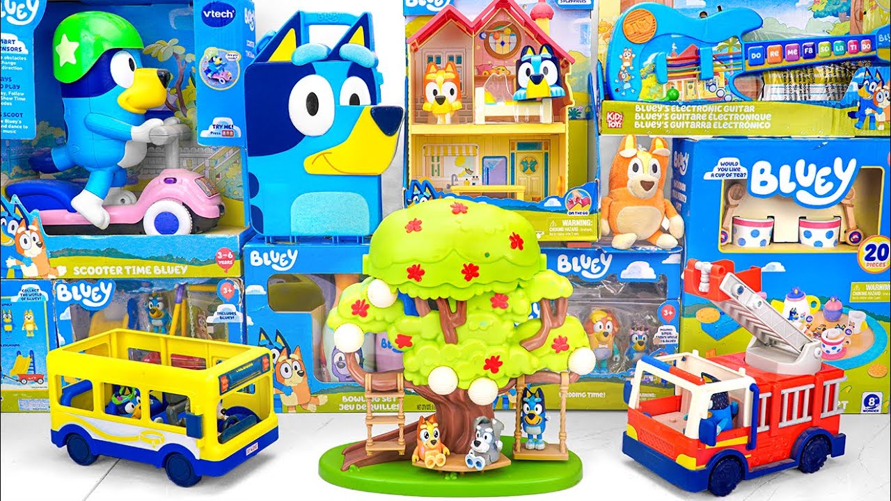 Bluey Toy Collection Unboxing Review 💙 Bluey Mini Home Playset & Bluey ...