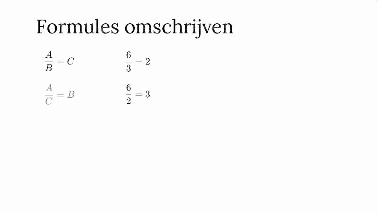 Formules omschrijven - YouTube