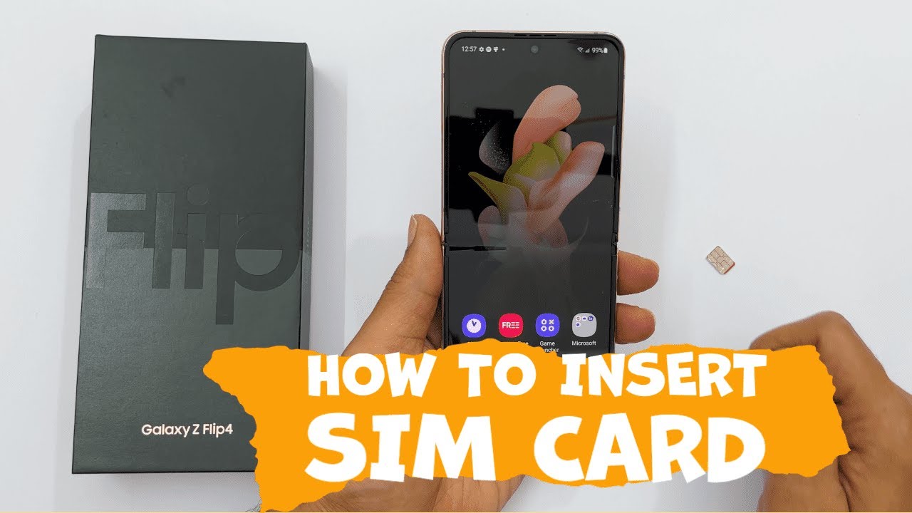 Samsung Galaxy Z Flip 4 How to insert SIM card and Setup ESIM - YouTube