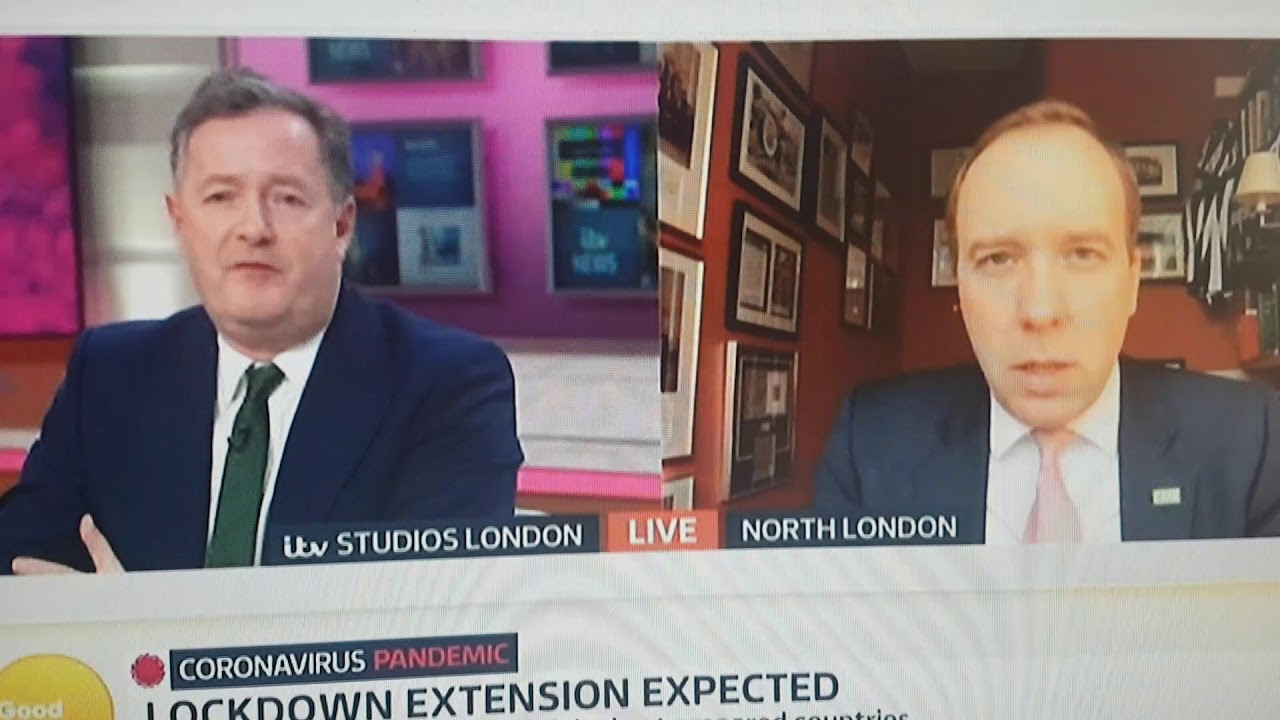 Gmtv Piers Morgan v Matt Hancock we will not take pay cut - YouTube