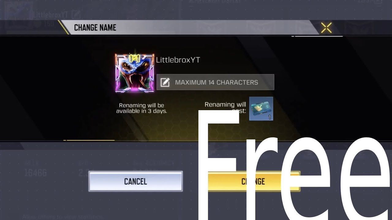 How to change your name for *FREE* in CODM - YouTube