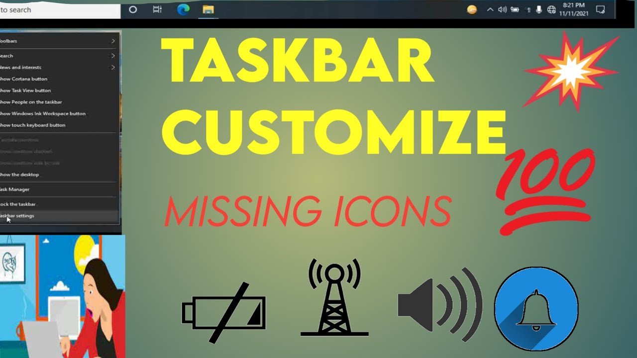 How to customize taskbar windows 10||How do I edit my taskbar 2021 ...