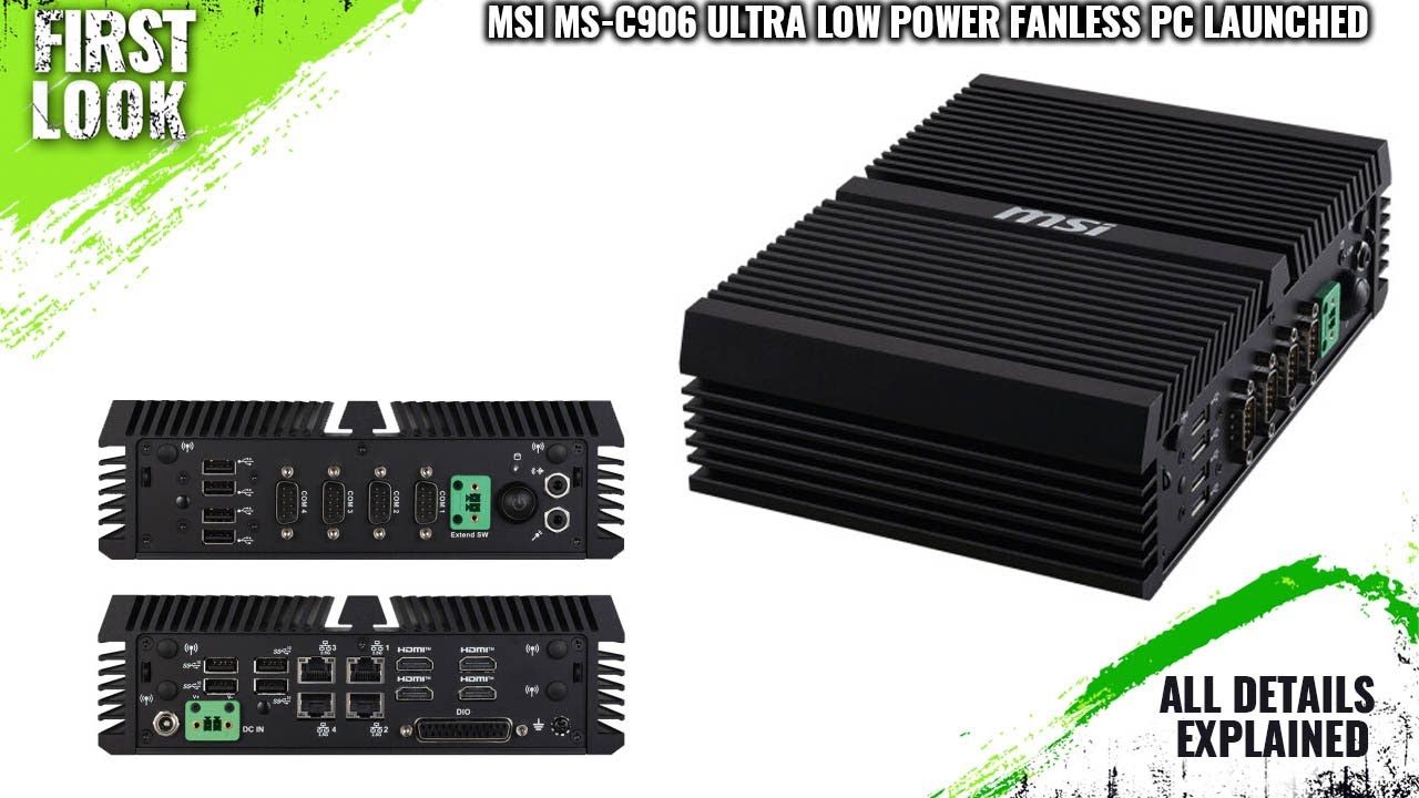 MSI MS-C906 Ultra-Low-Power Fanless Box IPC Launched For Edge AI ...