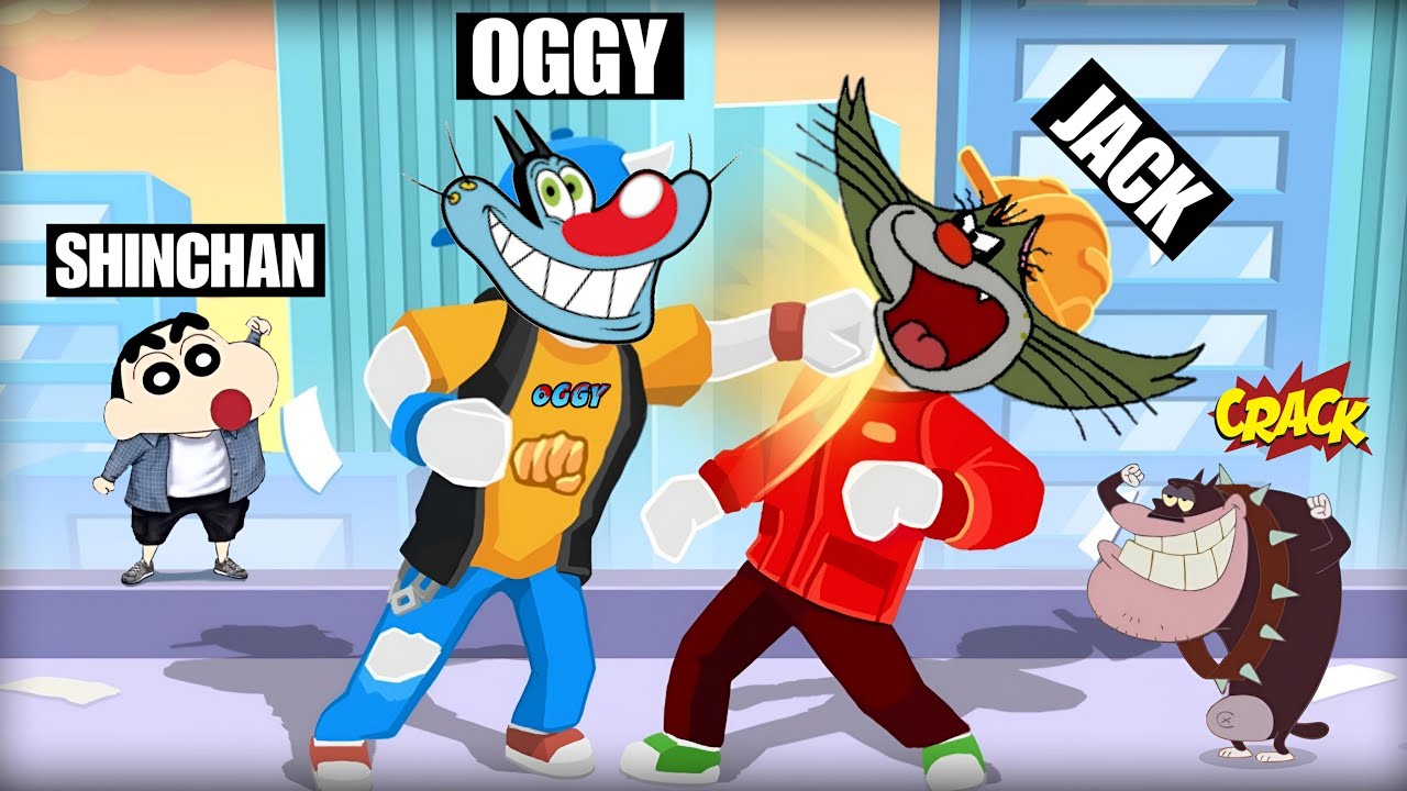 OGGY VS JACK BOXING FIGHT IN MATCH HIT GAME | OGGY GAME - YouTube