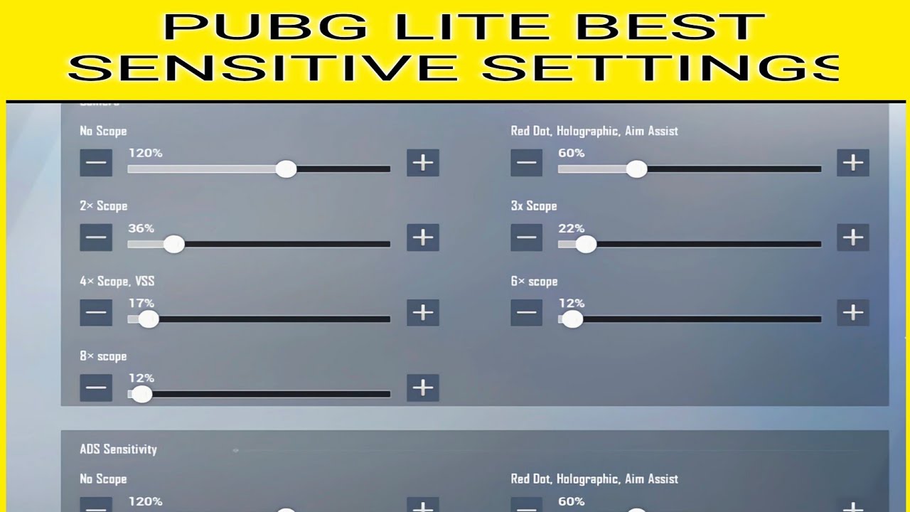 Pubg lite best sensitivity settings 2021#pubglite - YouTube