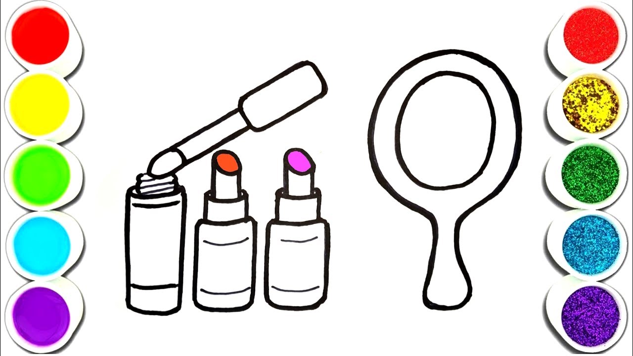 Lipstick and magic mirror Drawing,Painting and Coloring for Kids ...