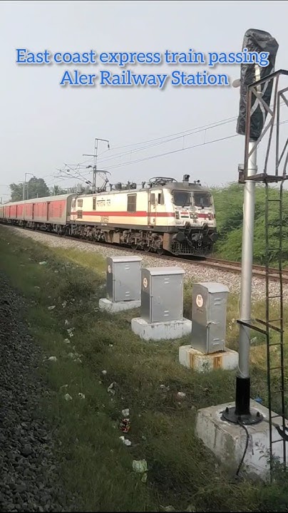 Secunderabad to shalimar East coast express train no 18046 passing aler railway station # ...