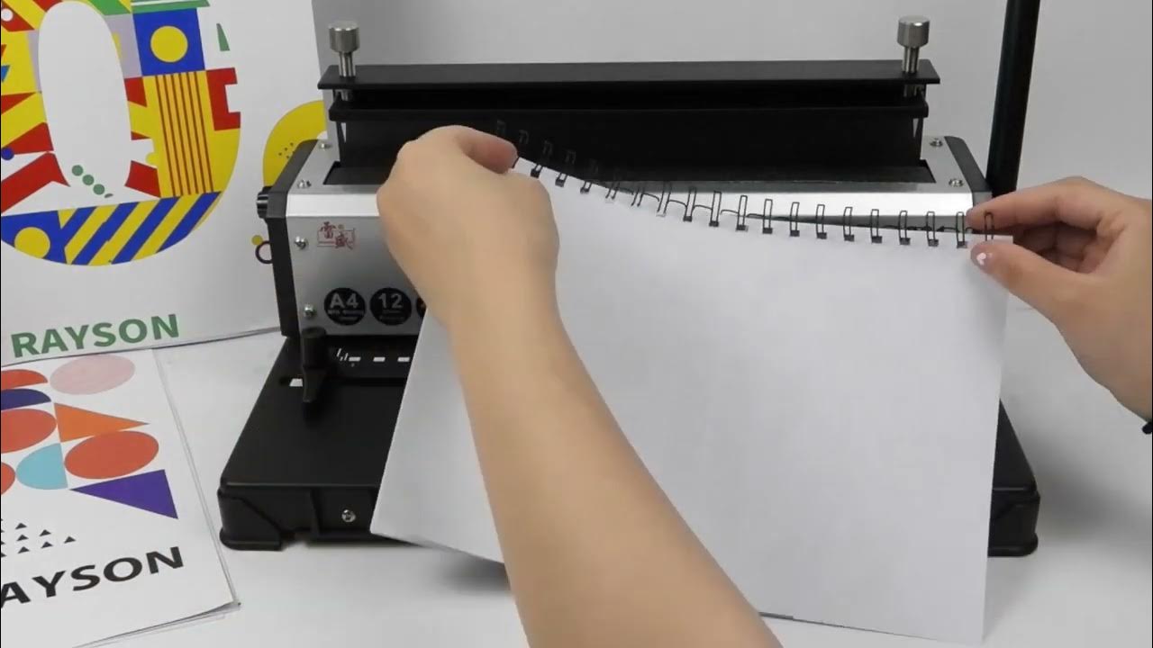 How to Use Rayson TD1221 Wire Binding Machine with 2:1 Pitch for Punching & Binding - YouTube