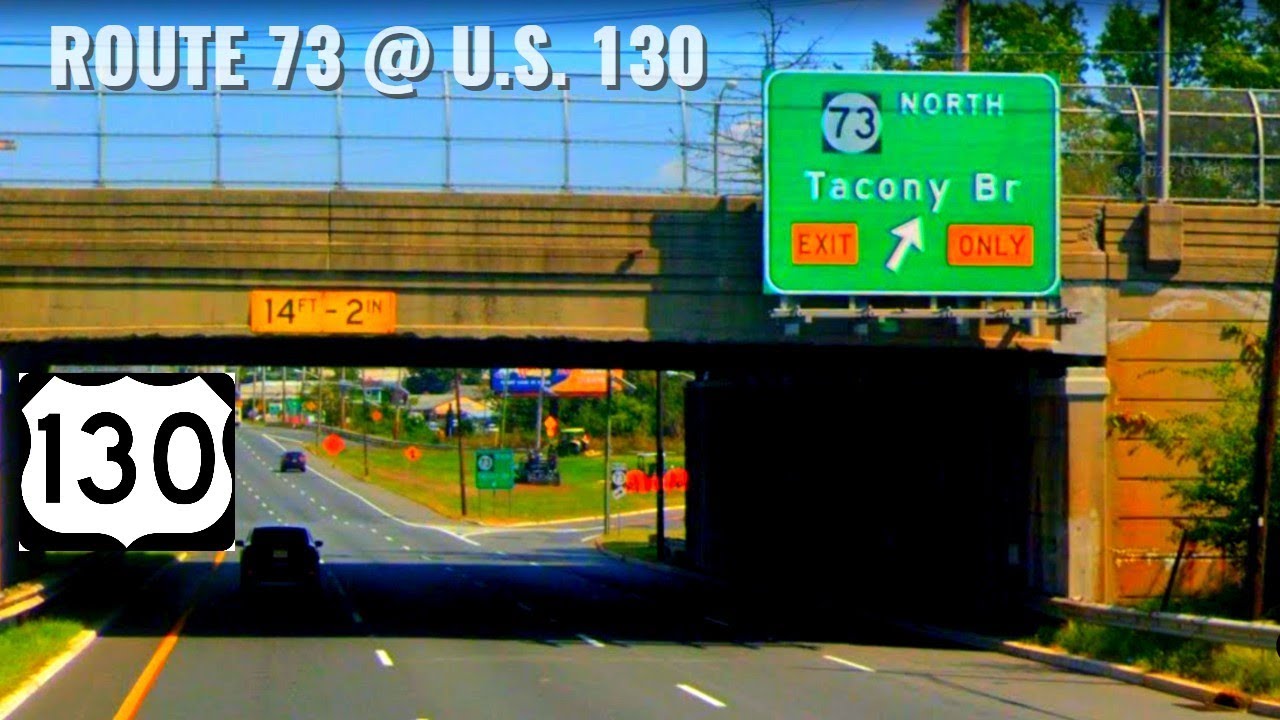 (4) Route 73: SPLIT SCREEN | Driving From Mt. Laurel to Palmyra (N ...