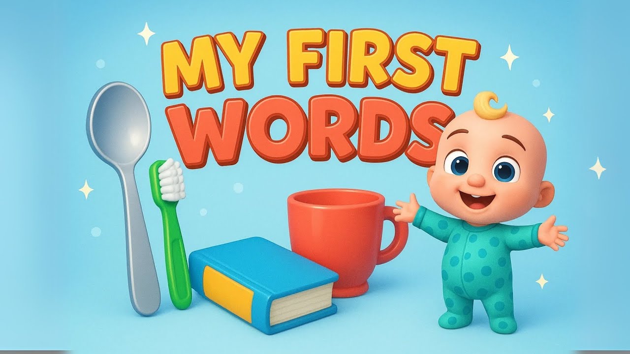 My First Words | Daily Use Things for Kids – Learn 50 First Words ...