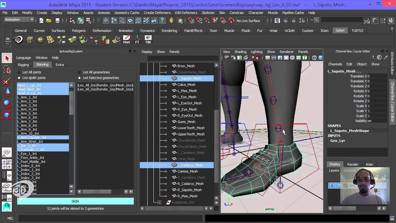 29 - Rigging - SkinCluster - Tutorial Personagem 3D - Maya - YouTube