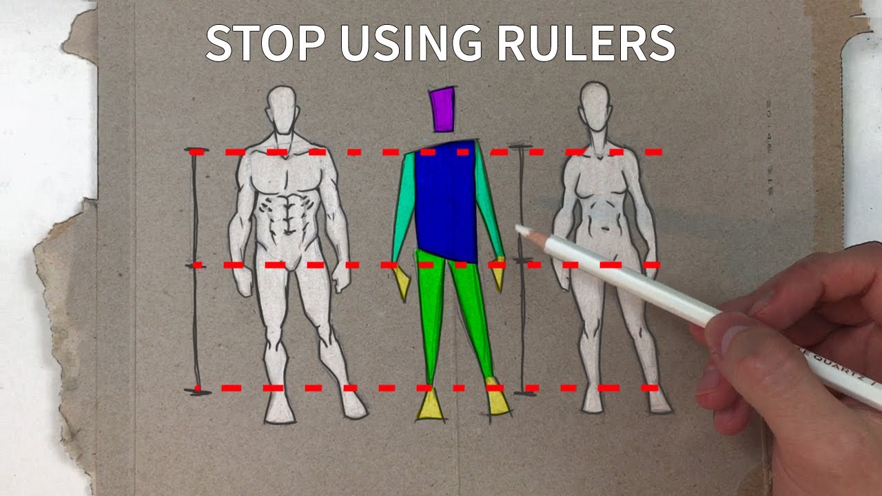 STOP Using Rulers! - How to Draw Body Proportions - YouTube