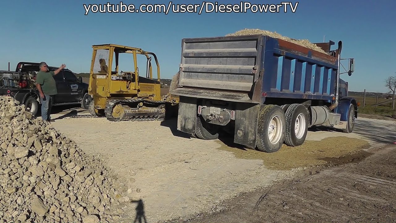 Loading Peterbilt Dump Truck With JD 310J Backhoe ll - YouTube