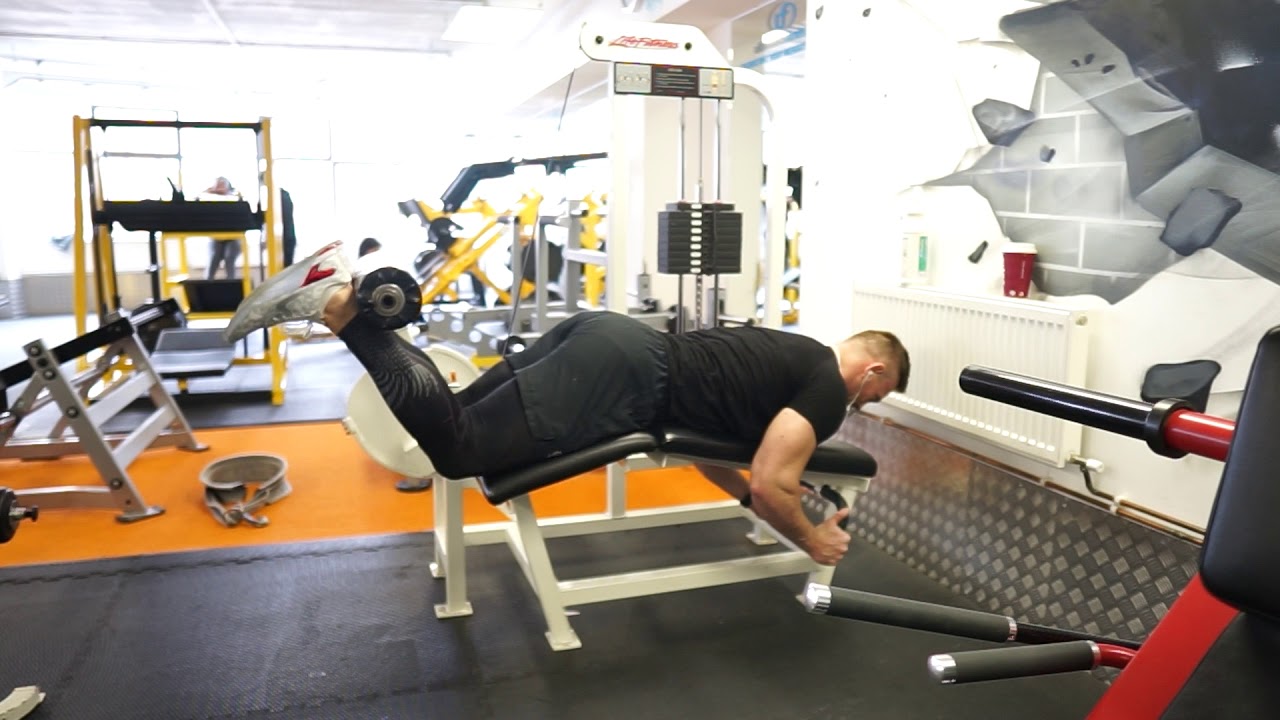 Lying Hamstring Curl - YouTube