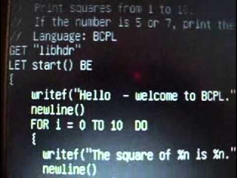 BCPL Program with loop and if statement. - YouTube