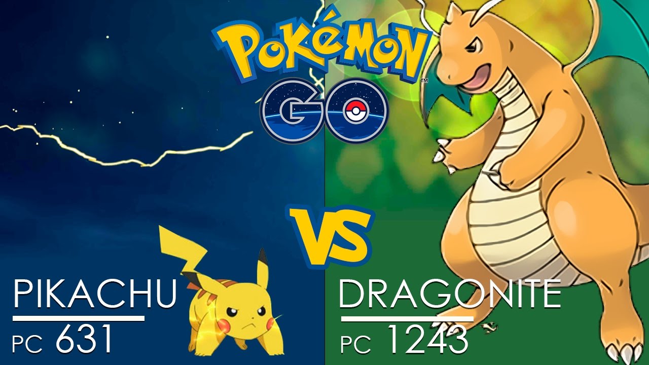 Pokémon GO Gym Battle ☢ THUNDER Pikachu vs Dragonite with HYPER BEAM ...