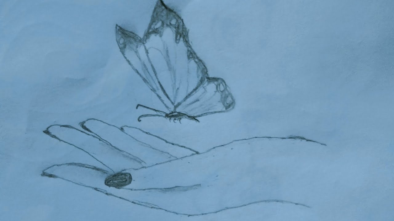 How to easily art butterfly on hand//draw a butterfly on bewtiful hand ...