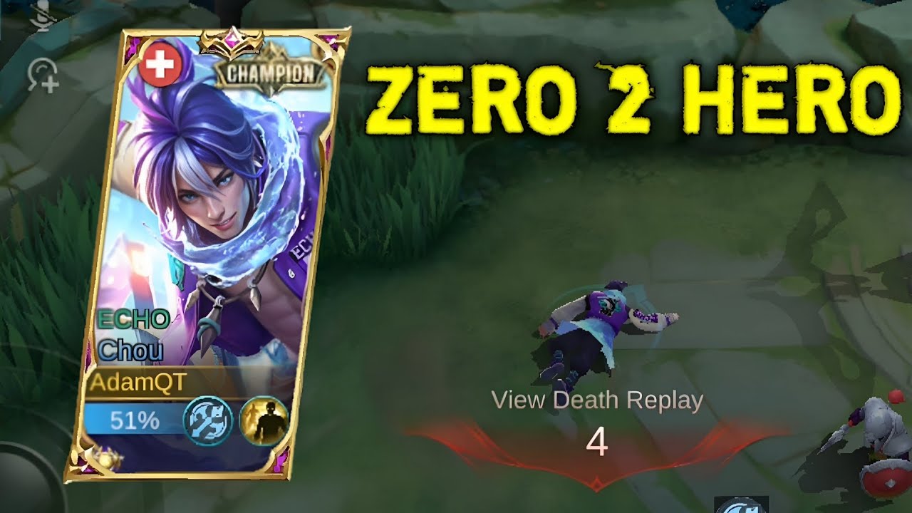 CHOU (ECHO) ZERO TO HERO TOP GLOBAL BUILD & EMBLEM 2023 | MLBB - YouTube