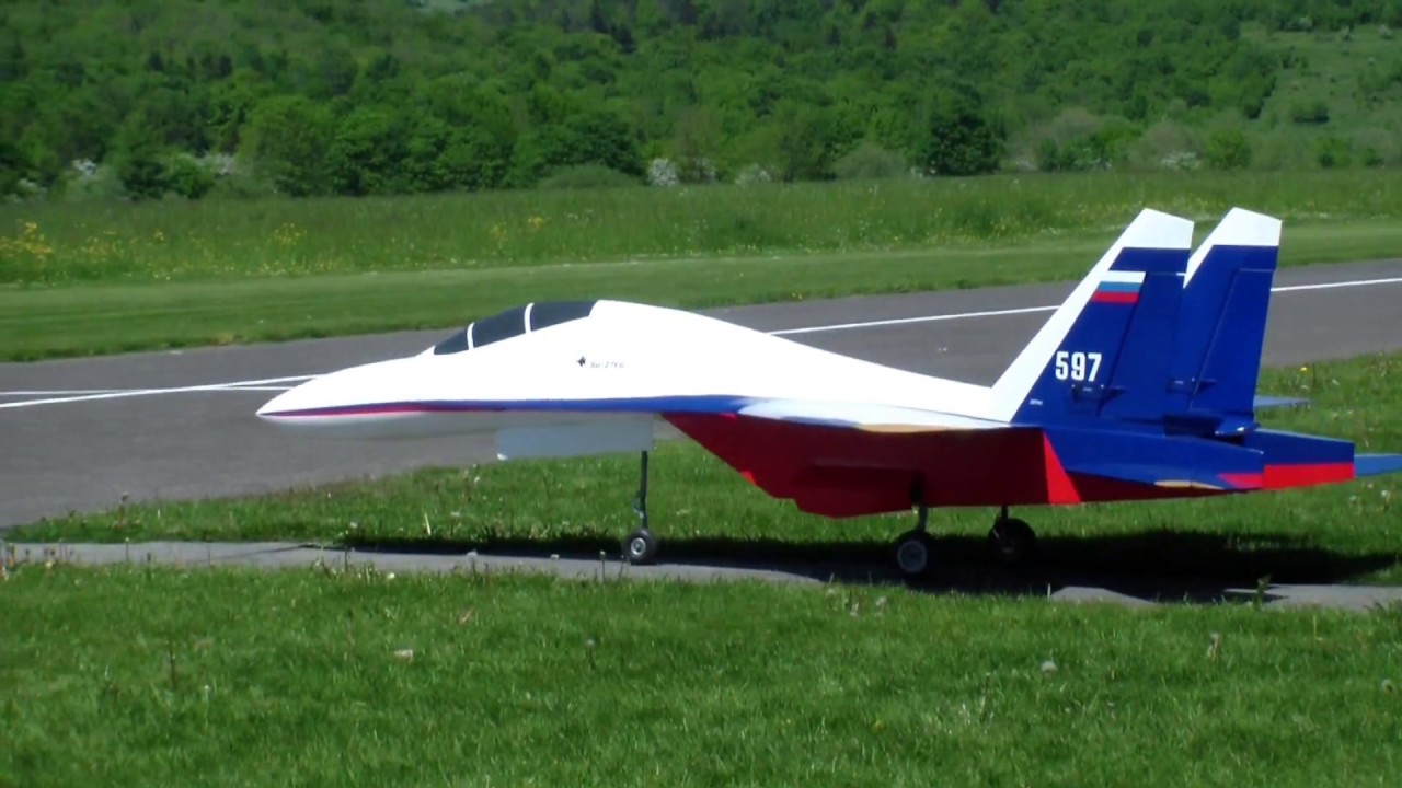 RC Jet Russian Sukhoi SU-27 LG turbine Model with very short Takeoff ...